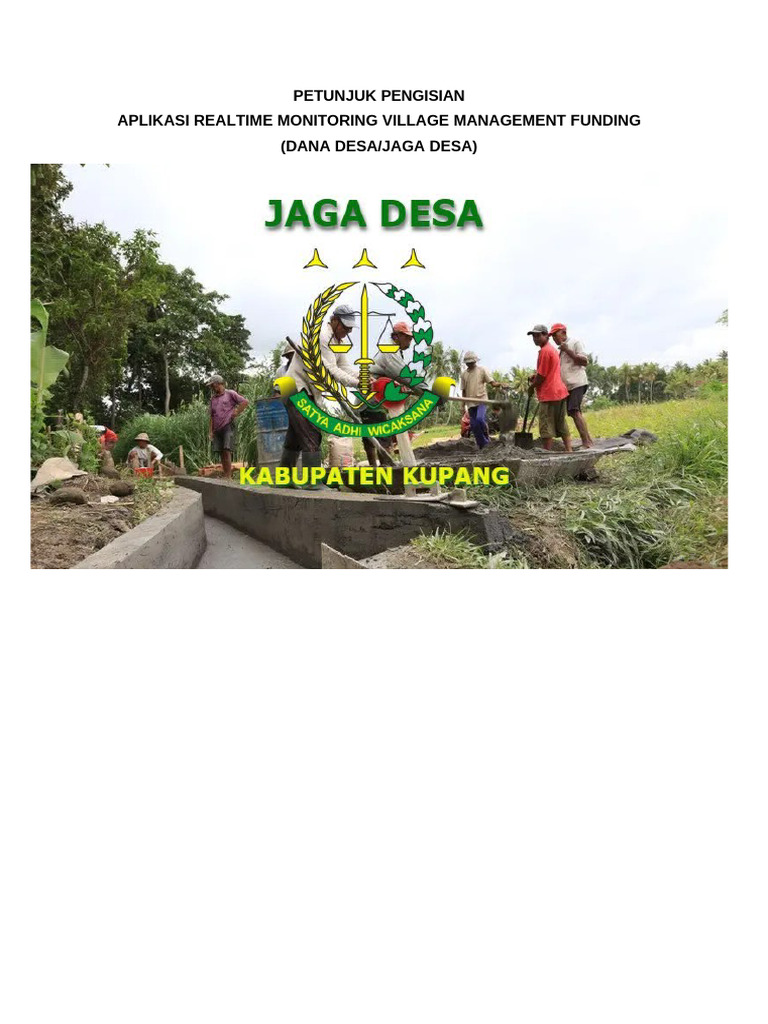 Panduan Pengisian Jaga Desa | PDF