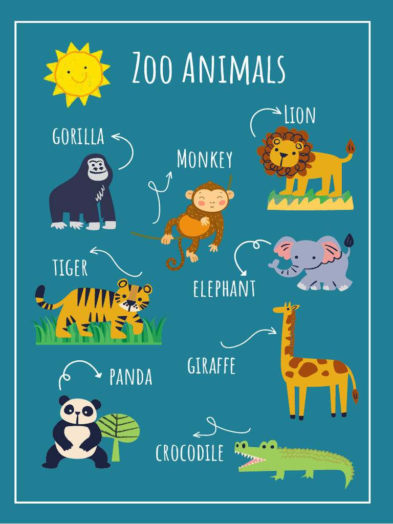 Zoo Animals Names Poster | PDF