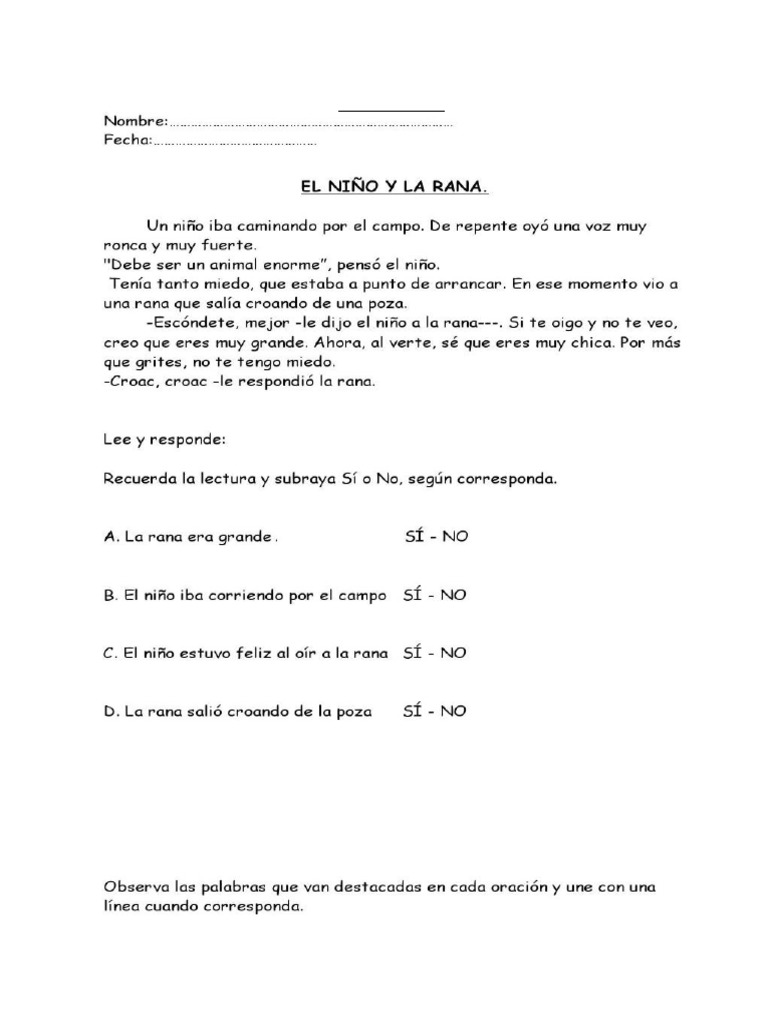 69 Cuentos Cortos y Guia Actividades de Comprension Lectora 66 74 | PDF