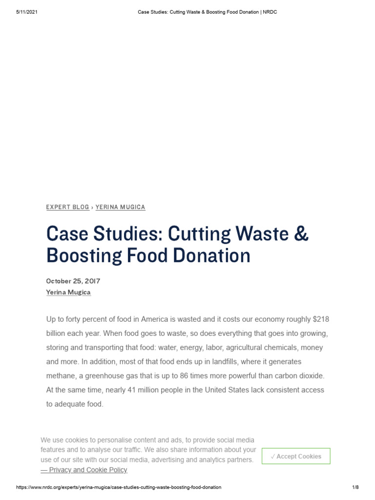 Case Studies - Cutting Waste & Boosting Food Donation - NRDC | PDF ...