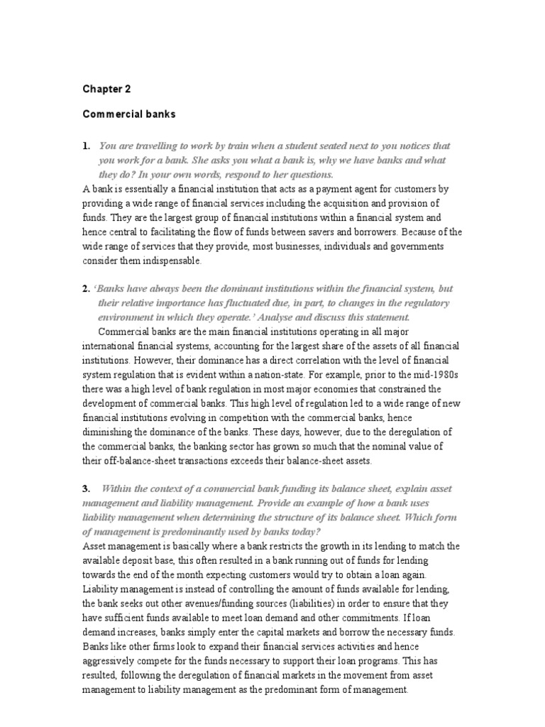 Chapter 2 Tutorial Answers | PDF | Loans | Securities (Finance)