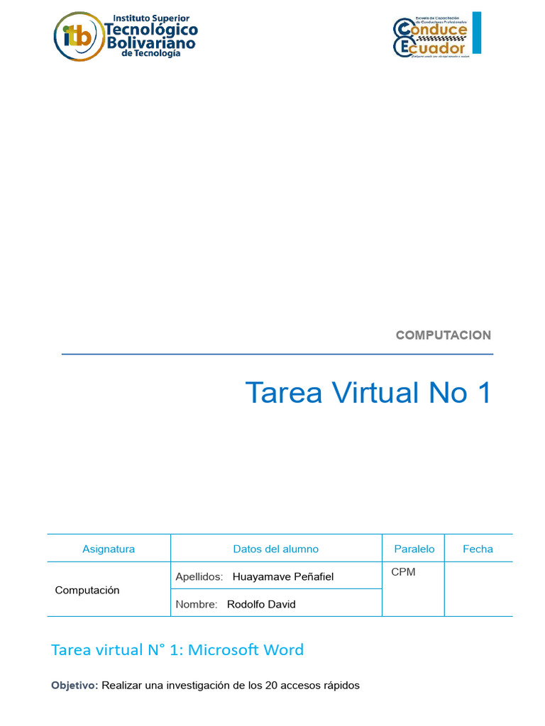 COMPUTACION | PDF | Microsoft Word | Software