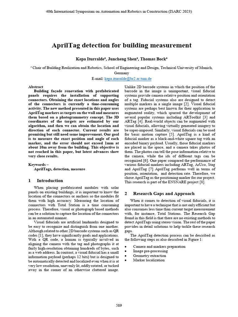 077 - ISARC 2023 - Paper - 175 | PDF | Signal Processing | Multidimensional Signal Processing