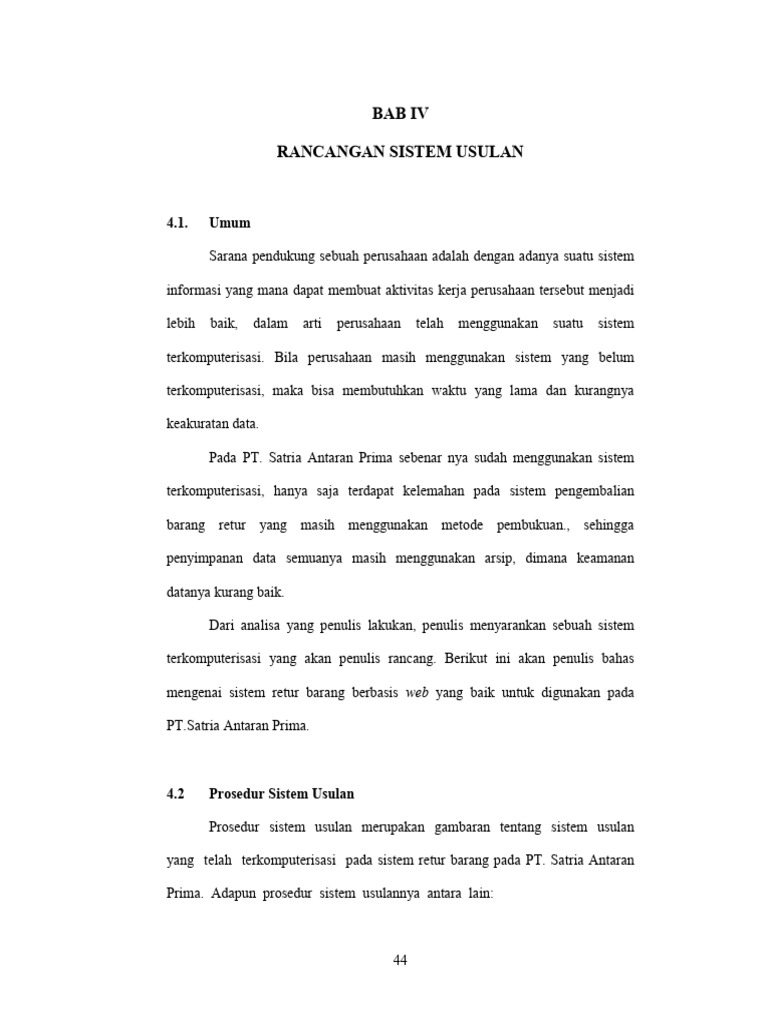 FIle 12 Bab IV Rancangan Sistem Usulan | PDF