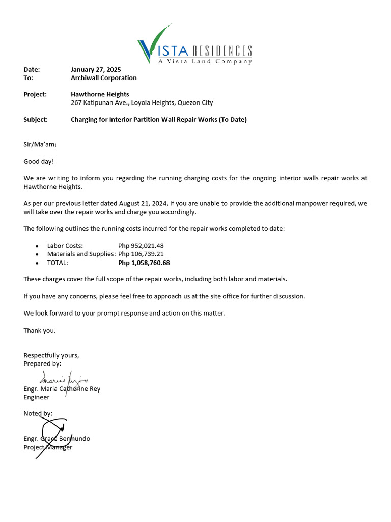 Charging Letter Archiwall 02 | PDF