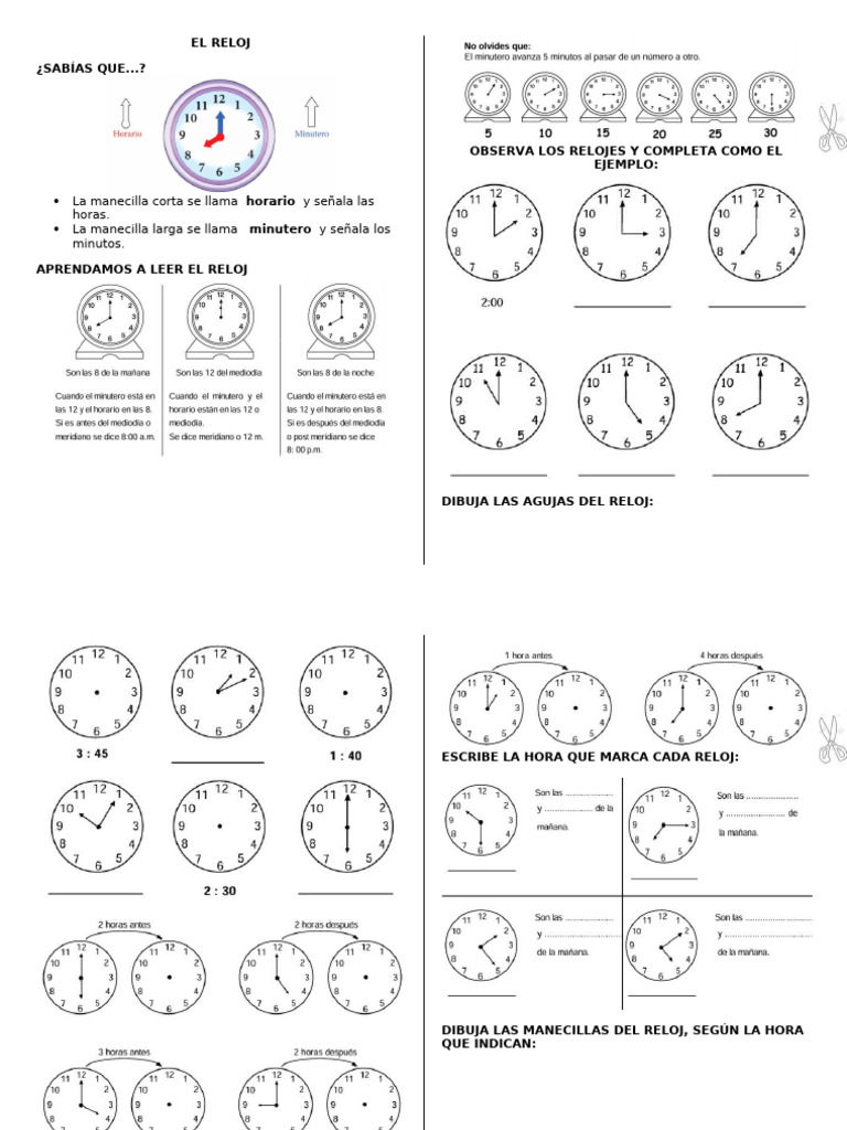 Aprende a Leer el Reloj | PDF