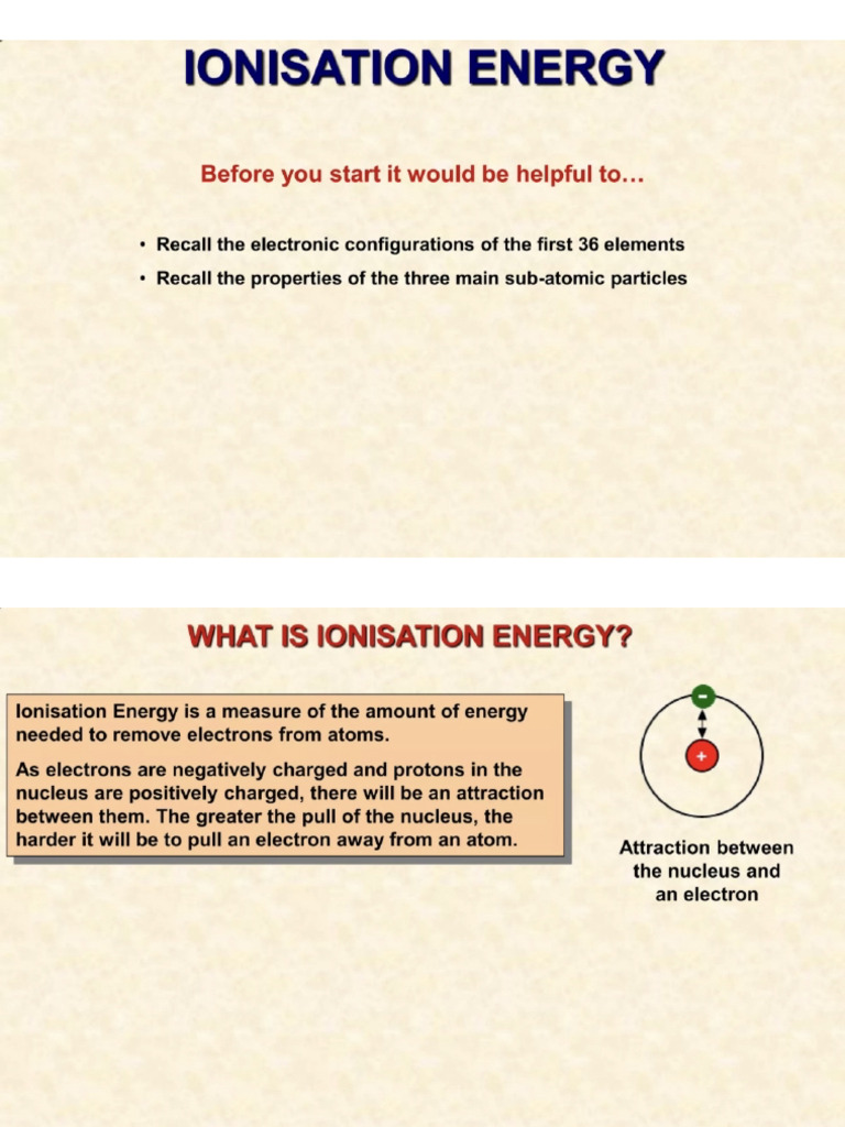 Ionization Energy | PDF