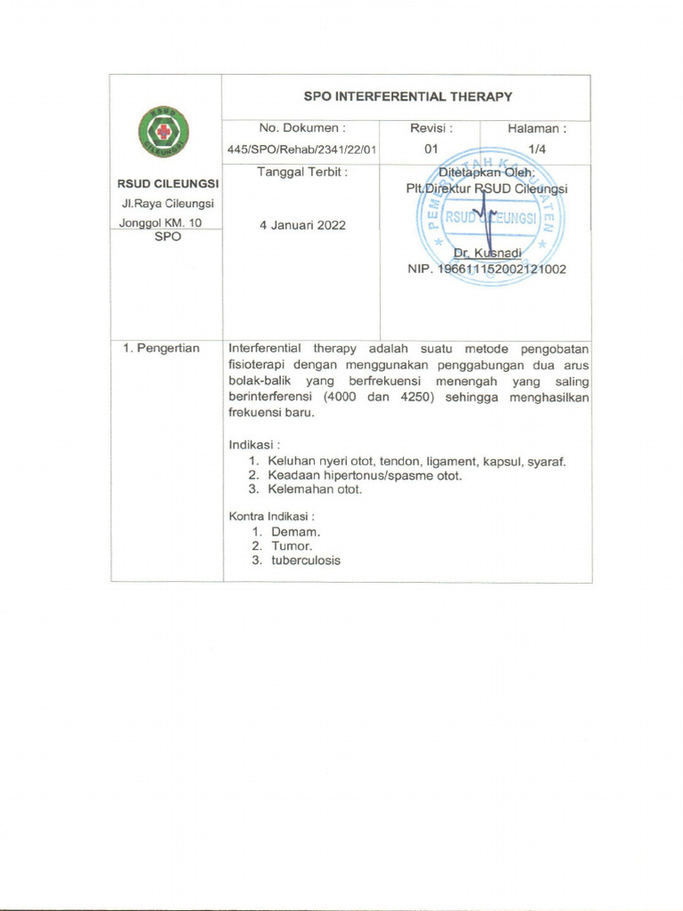 SPO Interferiental Terapy | PDF