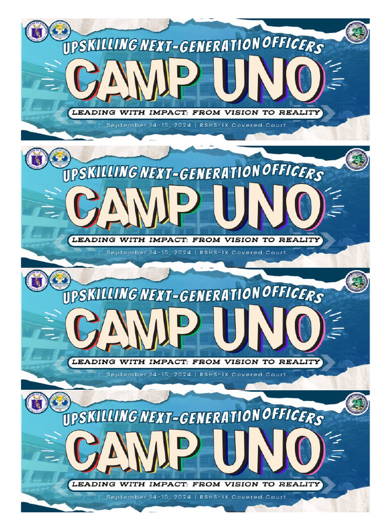 Camp Uno Envelope Sticker | PDF