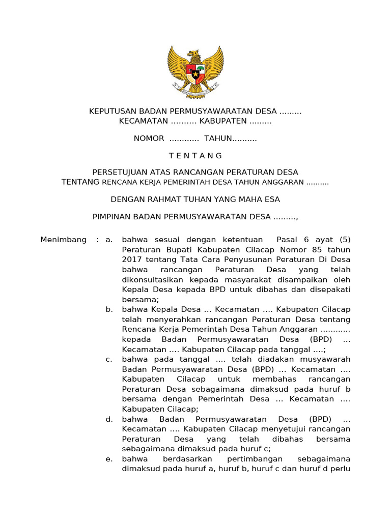 Surat Keputusan BPD | PDF