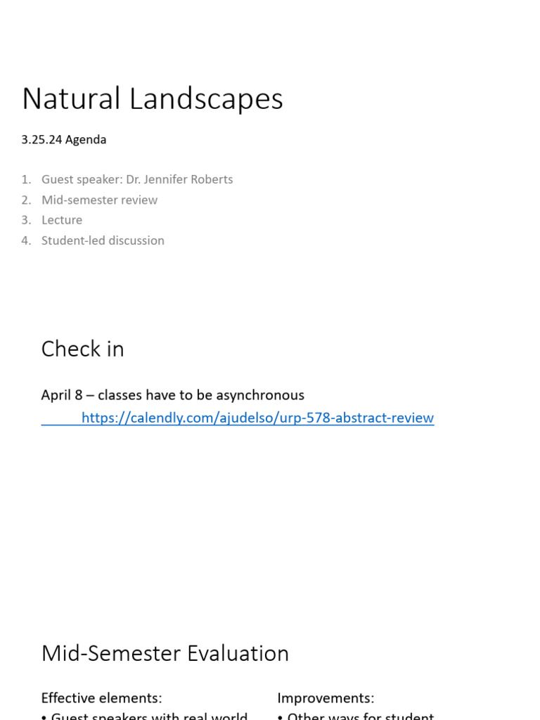 Protecting Natural Landscapes Agenda | PDF | Zoning | Natural Environment