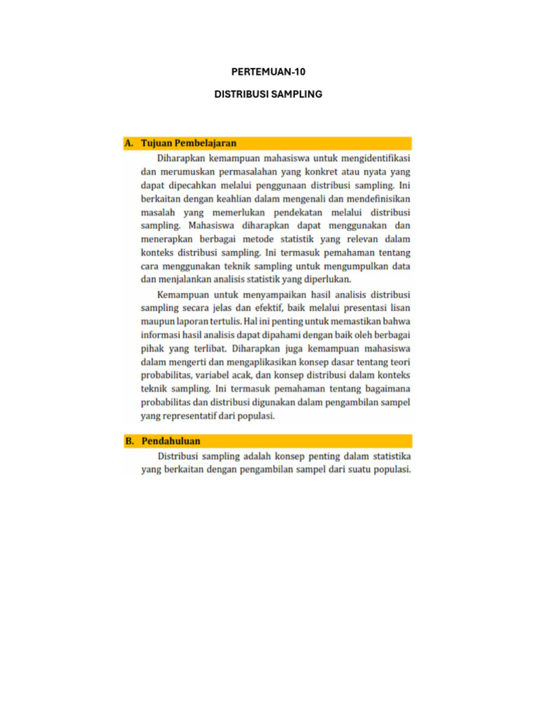 Distribusi Sampling | PDF