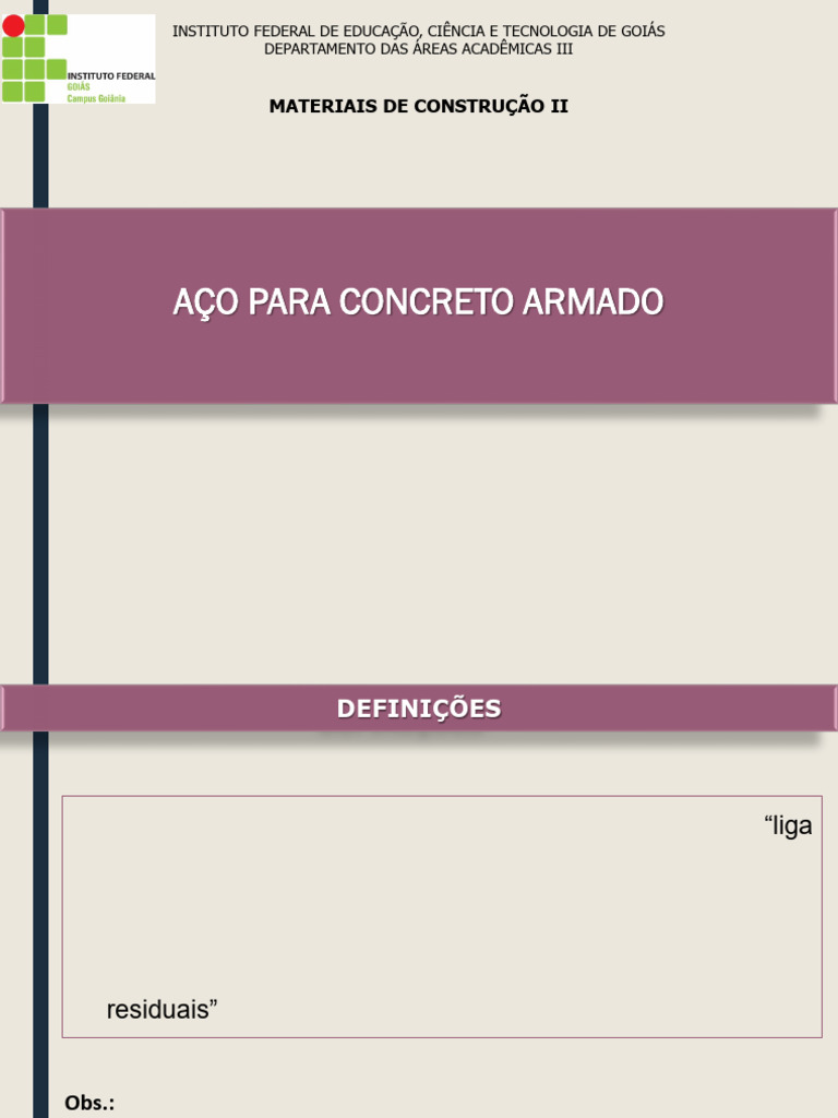 Aço para Concreto Armado: Definições e Processos | PDF | Metalurgia | Aço