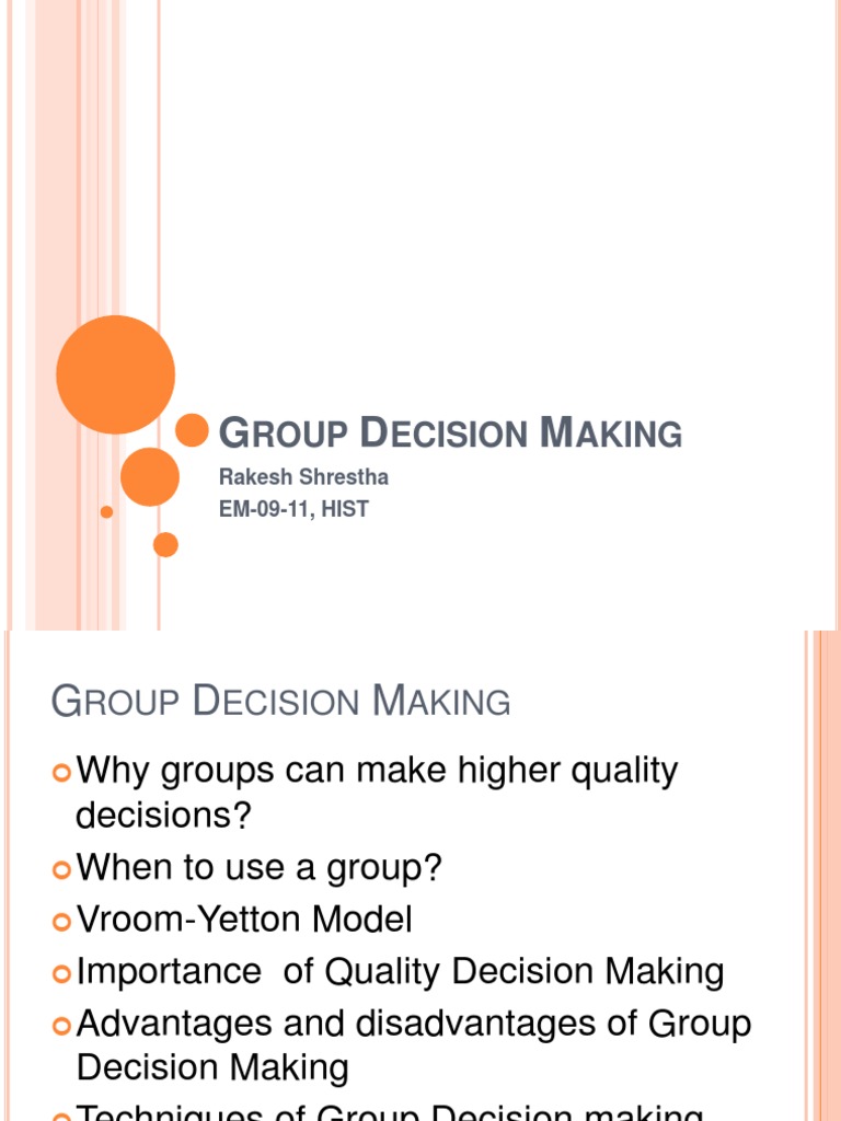 Presentation Group Decision Making | PDF | Group Decision Making ...