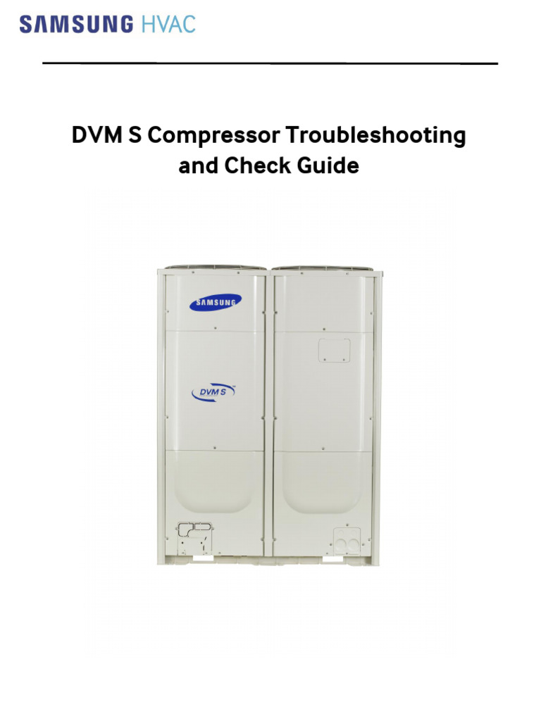 DVM S Compressor Check and Troubleshooting | PDF | Mechanical ...