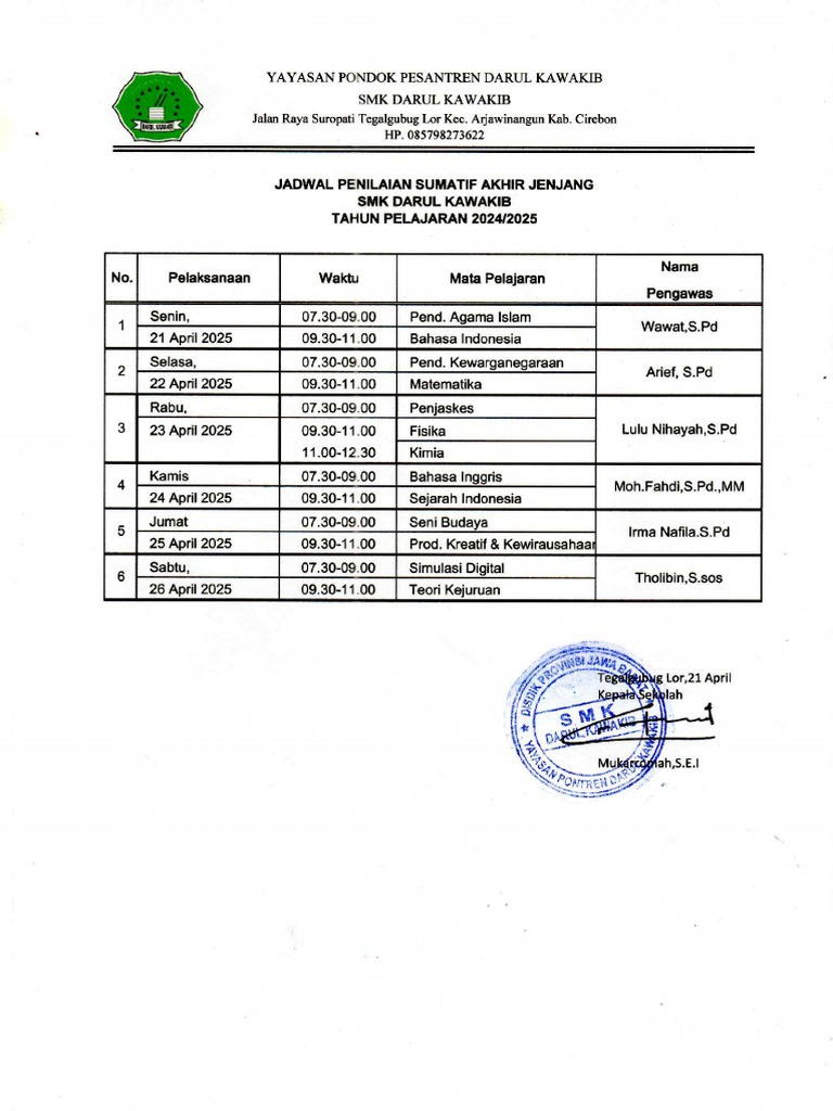 Jadwal PSAJ | PDF