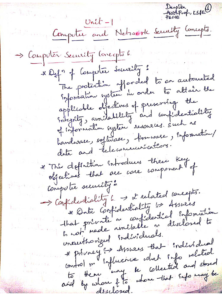 Unit 1 Cryptography (Part 1) | PDF