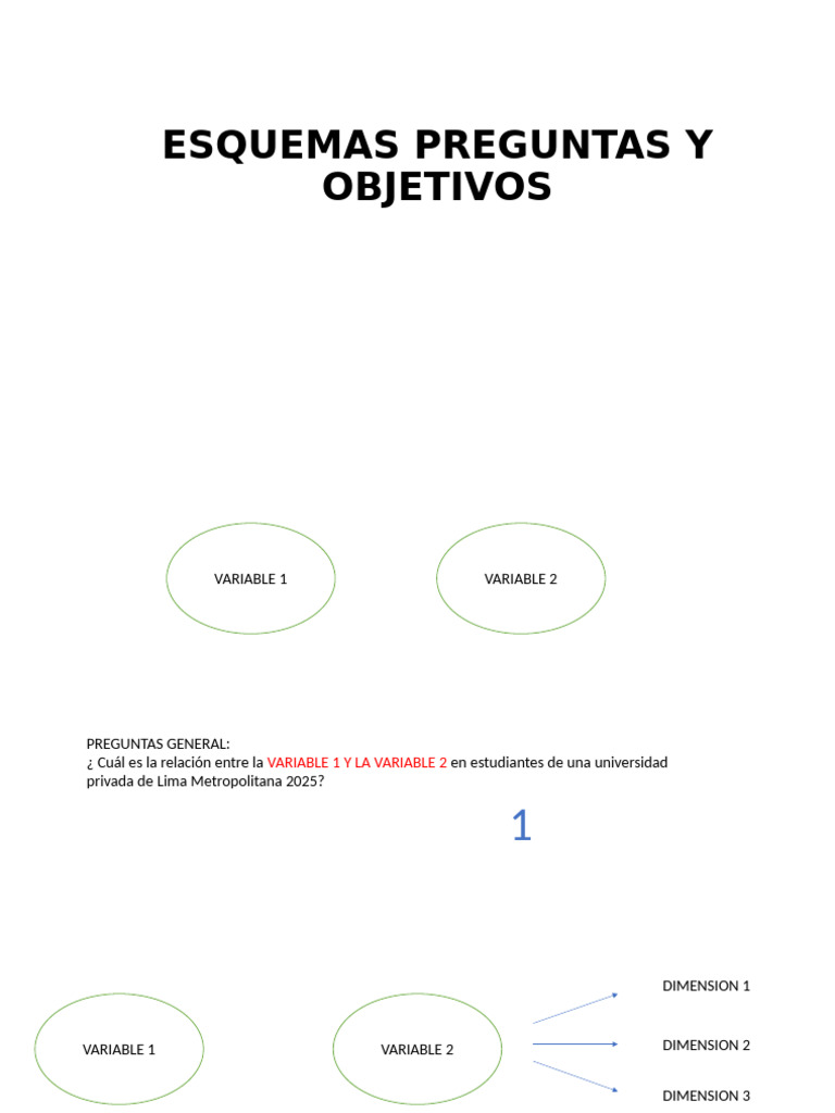 Esquemas Preguntas y Objetivos | PDF