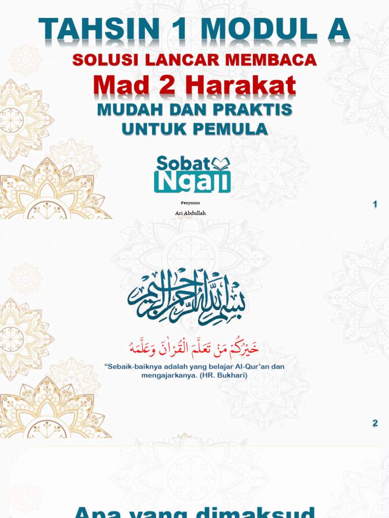 Panduan Mad 2 Harakat untuk Pemula | PDF