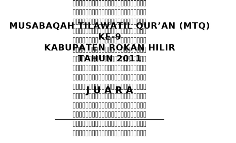 Amplop Piagam MTQ | PDF