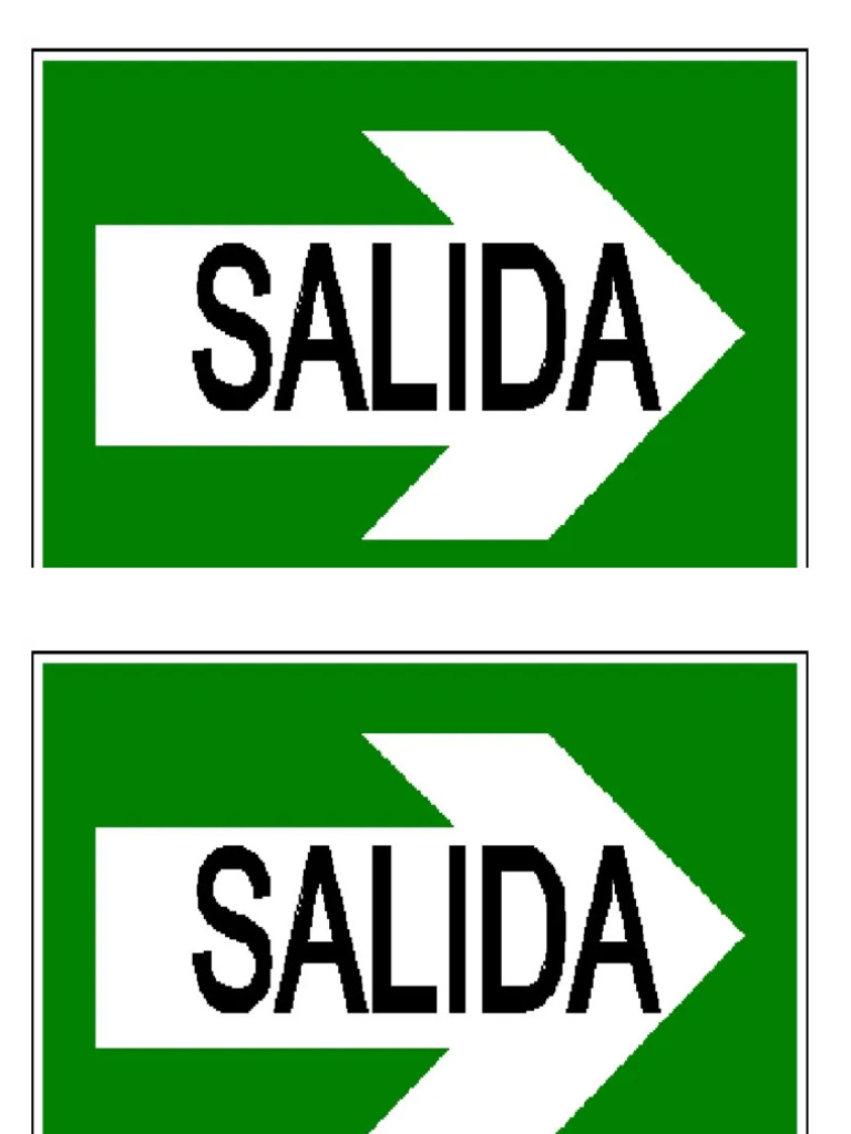 Señalética Salida | PDF