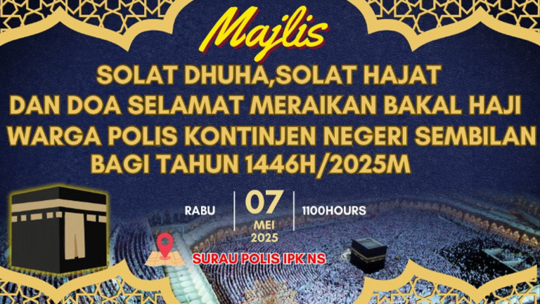 Majlis Meraikan Bakal Haji 2025 Kontinjen n9 | PDF