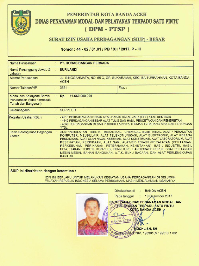 SIUP Horas Baru | PDF