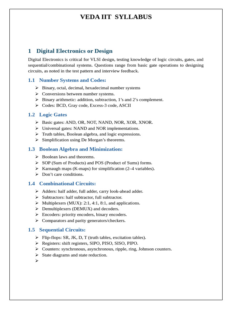 Veda Iit Syllabus | PDF