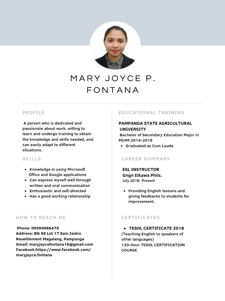Old Resume Template | PDF