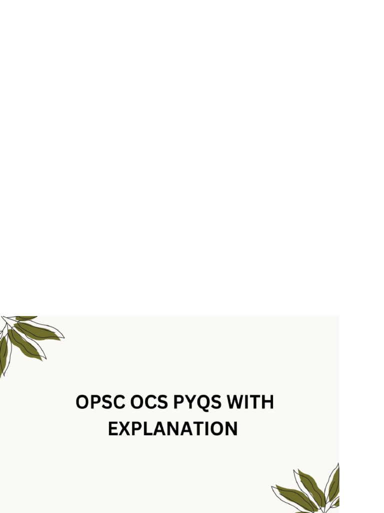 OPSC OCS Practice Book | PDF | Habeas Corpus | Public Law