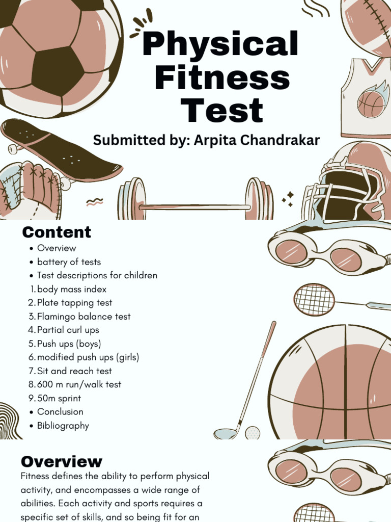 Children's Physical Fitness Tests Guide | PDF | Body Mass Index