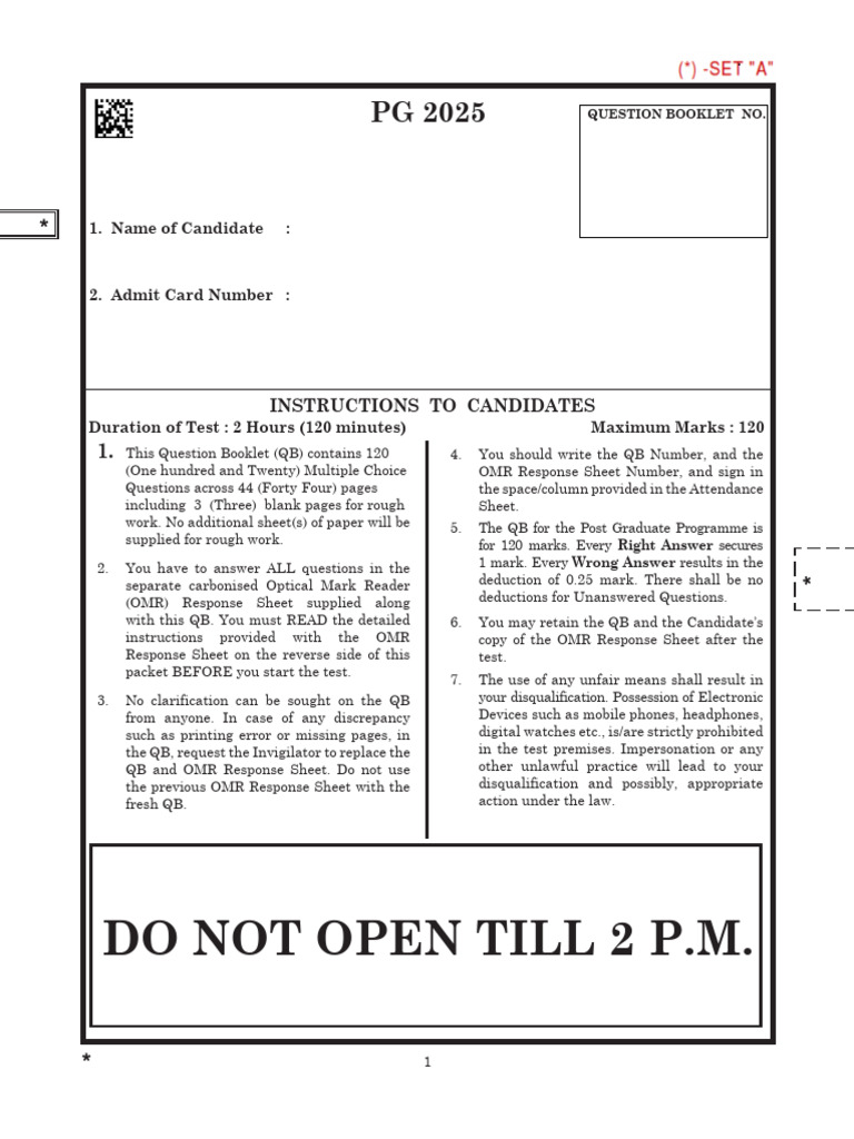 Clat Pg Question Paper 2025 Set A Pdf Pdf Taxes Assignment Law