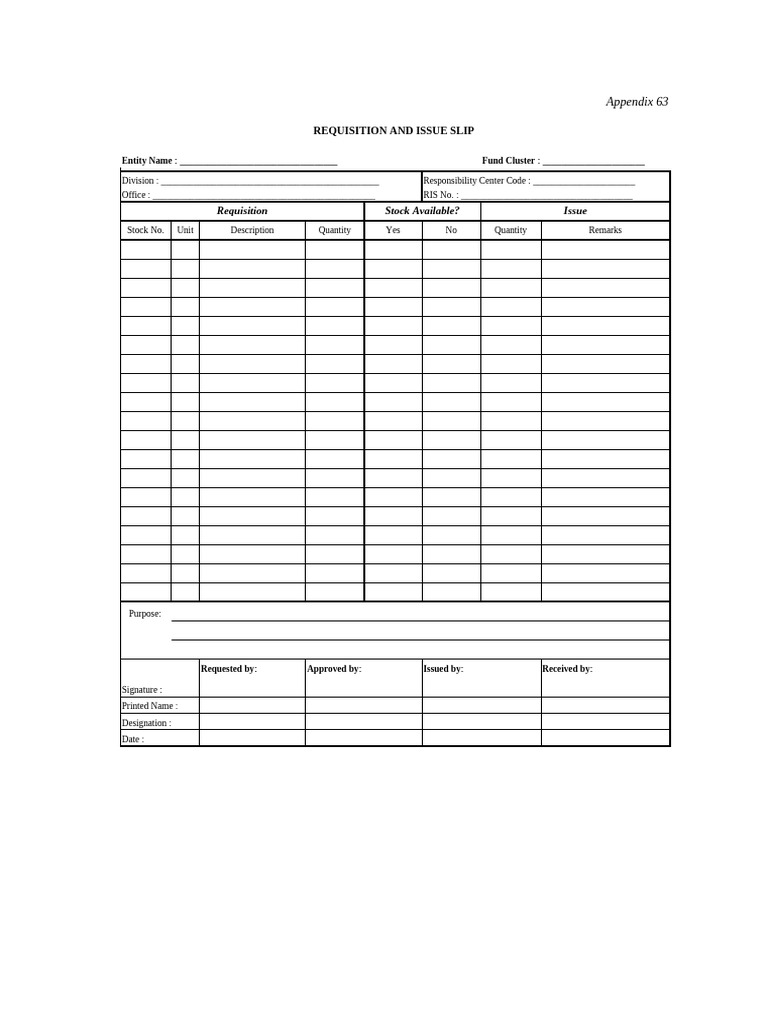 Appendix 63 RIS 1 | PDF