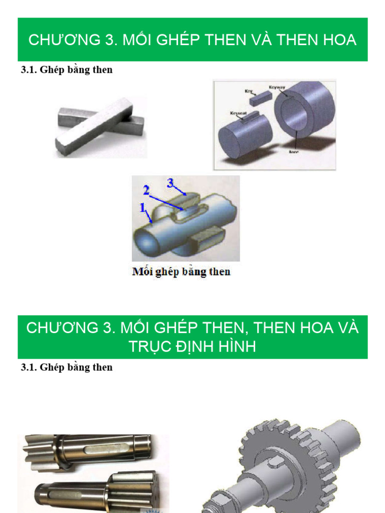 CTM - CHUONG 3- Mối Ghép Then Và Then Hoa | PDF