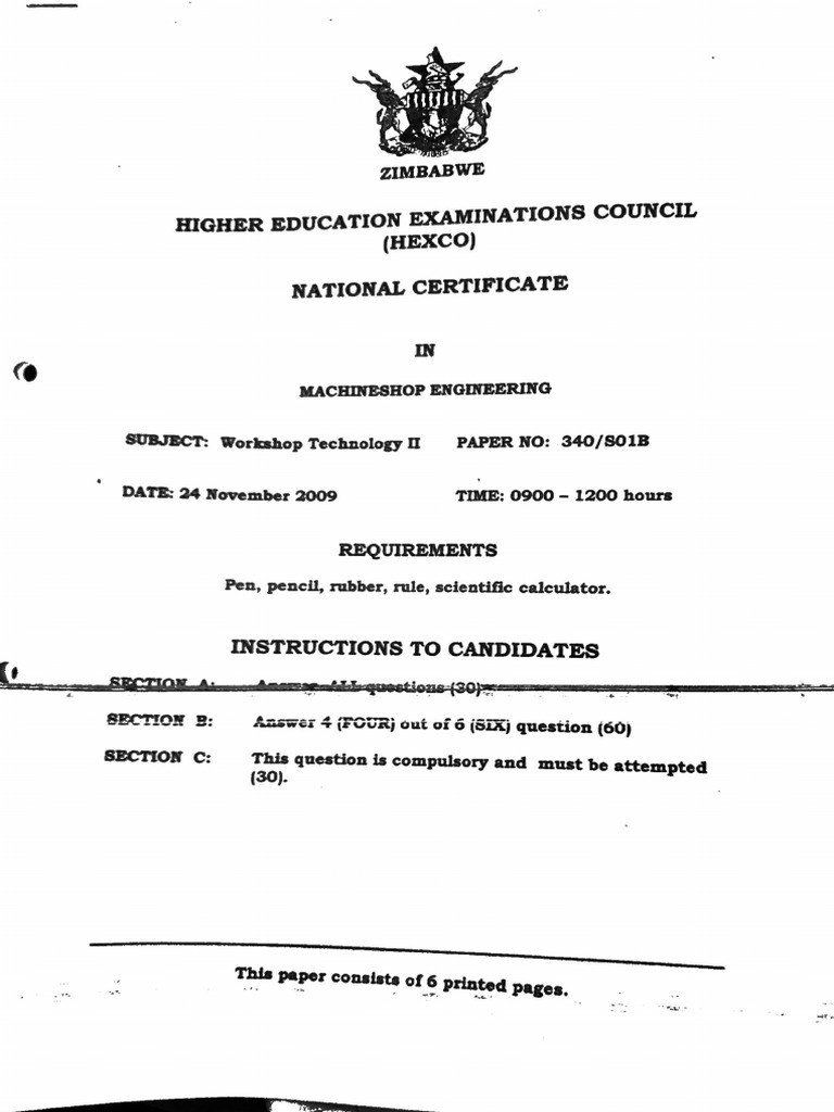 Workshop Technology | PDF