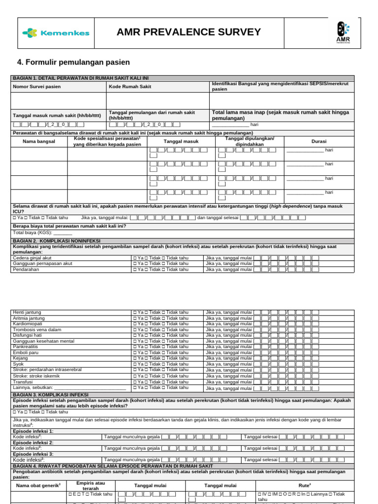 Formulir Pemulangan Pasien | PDF