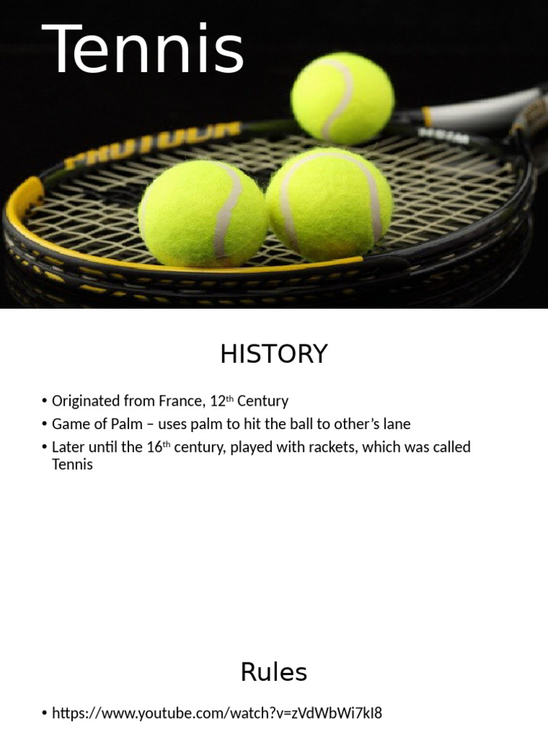 History and Rules of Tennis | PDF