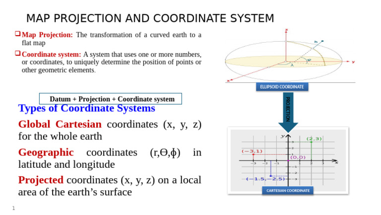 Map Projection and Coordinate System | PDF