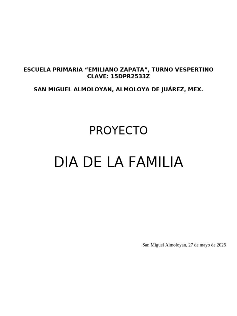 Proyecto Dia de Las Madres y Del Padre | PDF