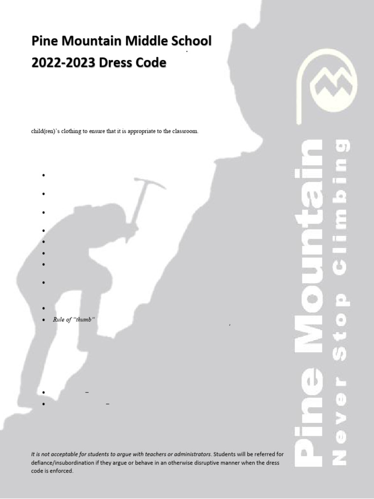 2022 2023 Dress Code.3bafd069530 | PDF | Clothing | Trousers