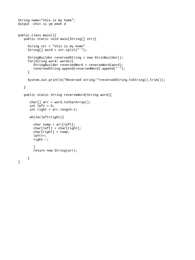 Reverse String | PDF
