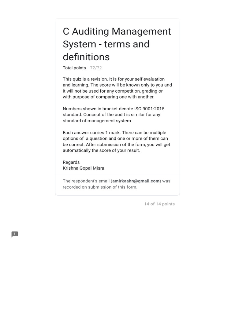 C Auditing Management System - Terms and Definitions | PDF | Audit | Risk