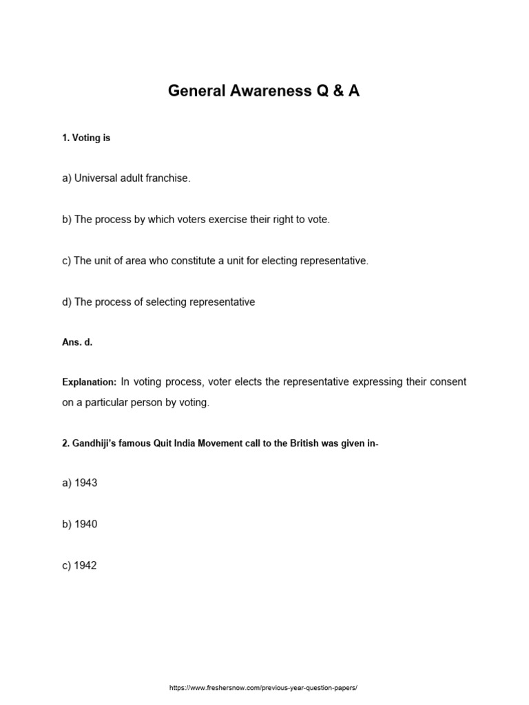UPPSC General Awareness Old Paper | PDF | Atmosphere