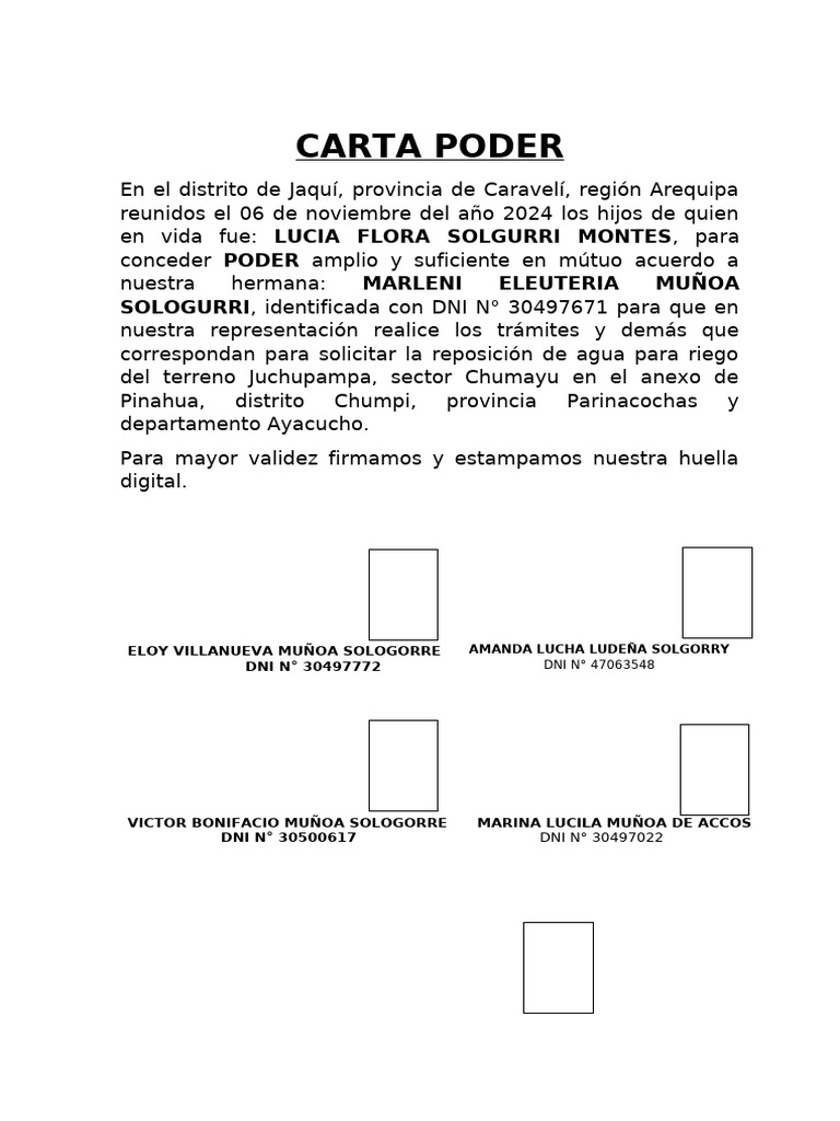 Carta de Poder | PDF
