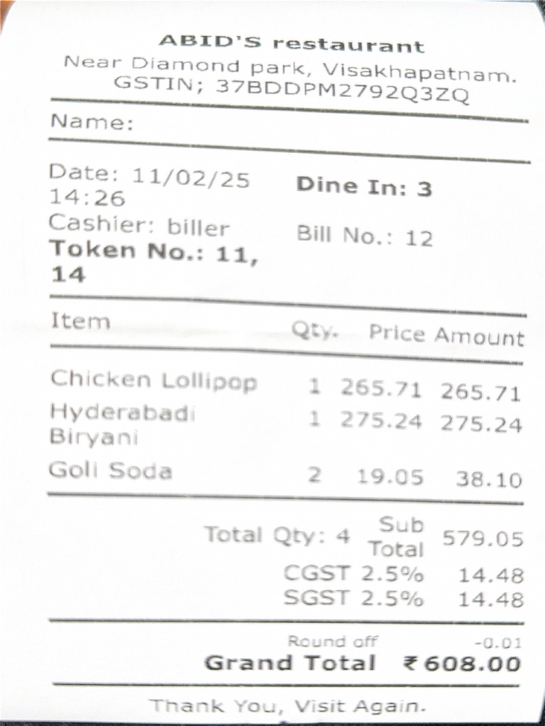 ABID'S Restaurant | PDF