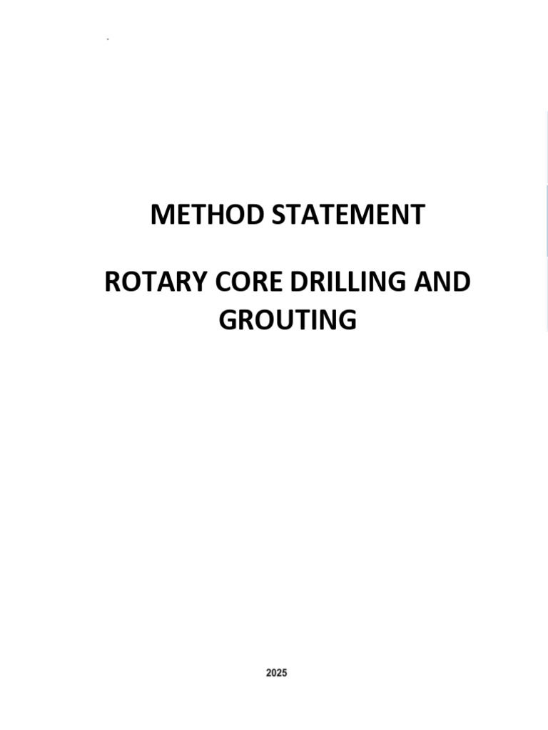 Metode Pemboran Inti dan Grouting | PDF