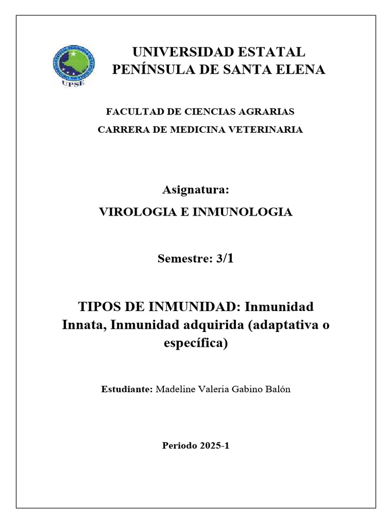 Tipos de Inmunidad | PDF | Sistema inmune | Anticuerpo