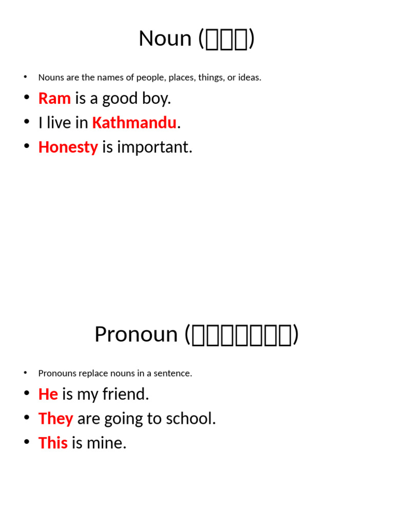 Parts of Speech Highlighted | PDF