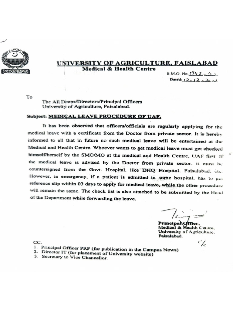 Medical Leave Appl. UAF | PDF