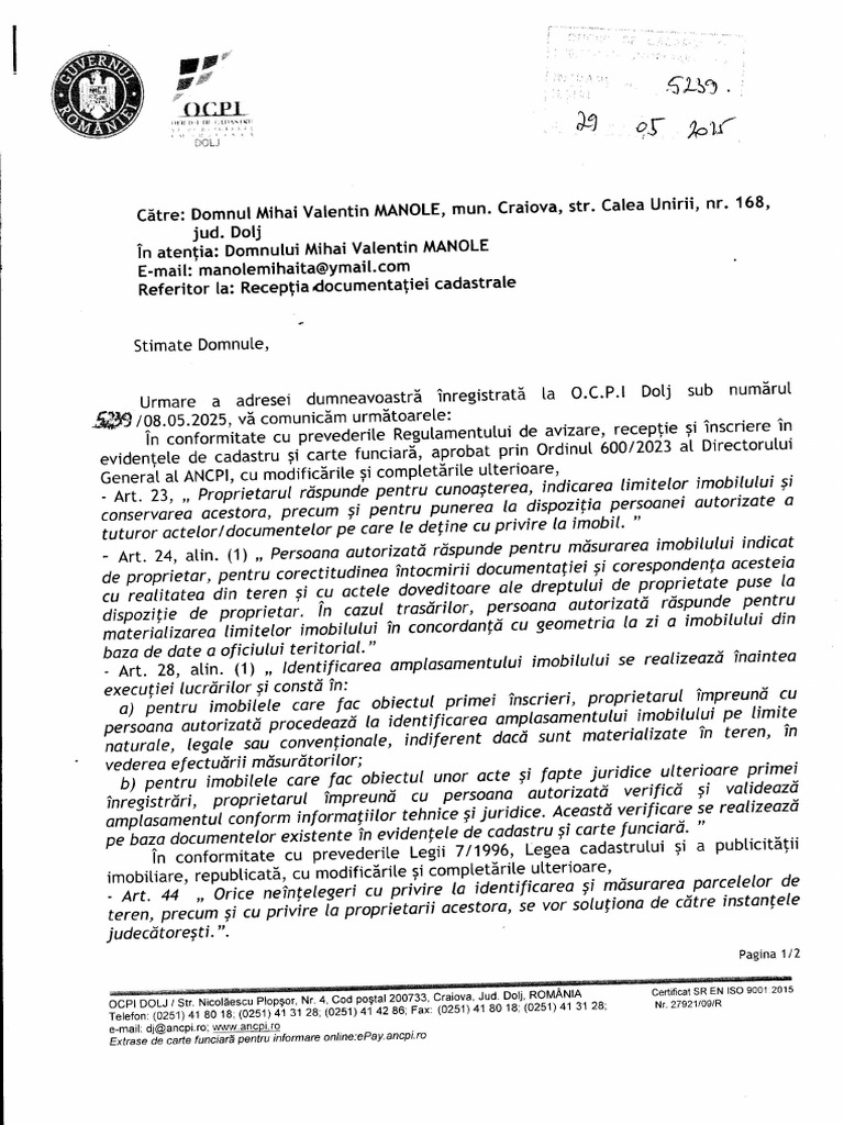 5239 Raspuns | PDF